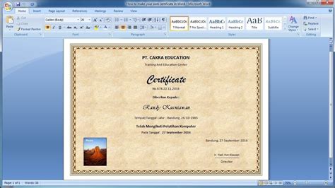 How To Make Awesome Certificate Design In Ms Word Make Certificate My XXX Hot Girl
