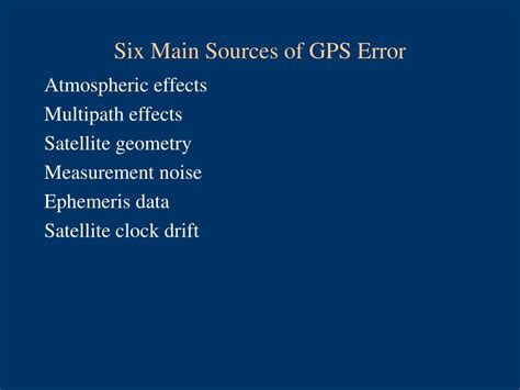 Ppt Gps Error Powerpoint Presentation Free Download Id71072