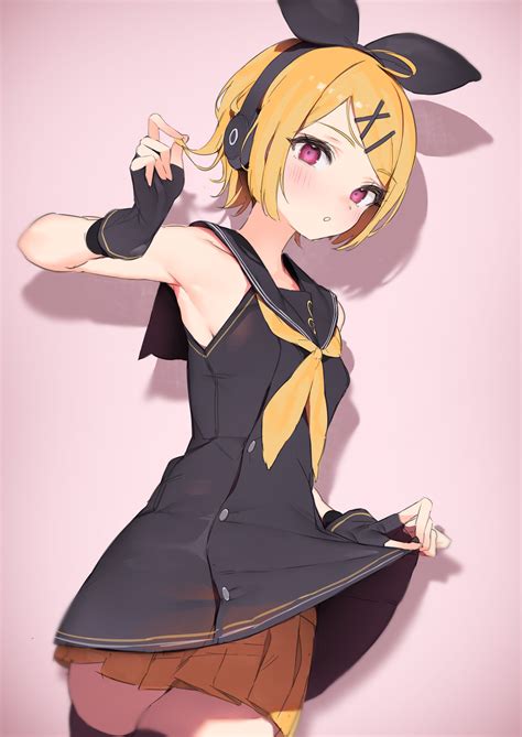 Kagamine Rin Vocaloid Drawn By Pomesaurus Danbooru