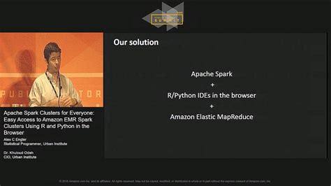Apache Spark Clusters For Everyone Easy Access To Amazon Emr Spark Clusters Using R And Python