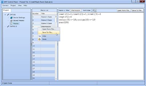 Using The Macro Editor In Projects