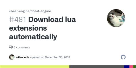 download lua extensions automatically · issue 481 · cheat engine cheat