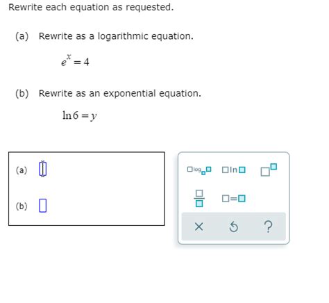 Solved Rewrite Each Equation As Requested A Rewrite As A Chegg Com
