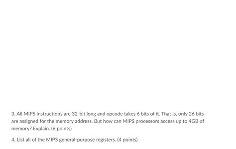 Solved All MIPS Instructions Are Bit Long And Opcode Chegg Com
