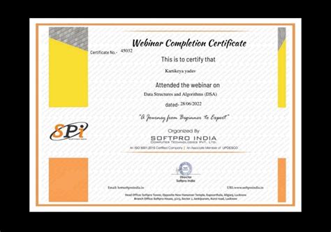 Kartikeya Yadav On Linkedin My First Certificate 😀