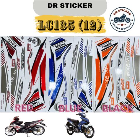 Yamaha Lc135 5s V3 V4 12 Gp Edition Semakin Didepan Diasil Stripe Stiker Sticker Lcv4 Lcv2 Lc