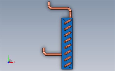 空调换热器 Proe 模型图纸下载 懒石网