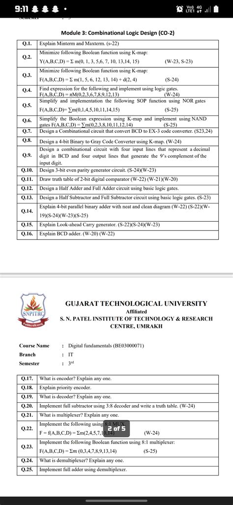 Q1 Explain Minterm And Maxterm Q2 Minimize The Following Boolean Func