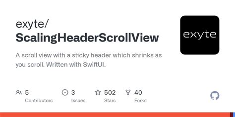 Scalingheaderscrollview A Scroll View With A Sticky Header Which