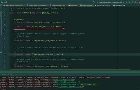 Java Driver Comtaosdatajdbctsdbdriver Claims To Not Accept Jdbcurl