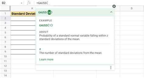 How To Use Gauss Function In Google Sheets Sheetaki
