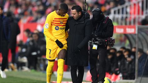 إصابة لاعب برشلونة عثمان ديمبلي أخر الأخبار الرياضية جريدة المنتخب