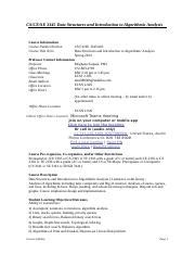 CS CE SE 3345 Data Structures Algorithm Analysis Syllabus Course Hero