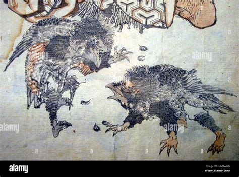 This Work By The Japanese Artist Hokusai Depicts A Tengu A Mythical