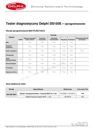 Delphi Ds E User Manual PDF