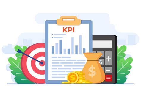 Kpi Key Performance Indicators Business Technical Concept Flat Vector Illustration Performance