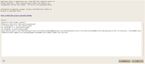 Eclipse Failed To Load Javahl Library