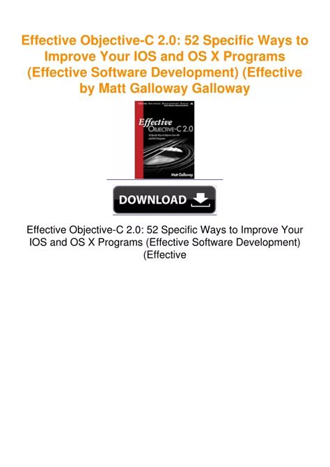 PPT Effective Objective C Specific Ways To Improve Your IOS And OS X PowerPoint