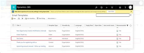 How To Create An Email Template In Microsoft Dynamics 365