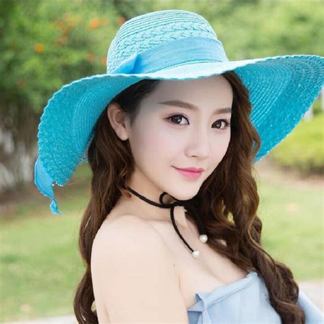 여성 2020 새로운 태양 모자 여름 안티 Uv 레이디 와이드 브림 모자 여성 솔리드 플로피 여름 밀짚 모자 여성용 브림 비치