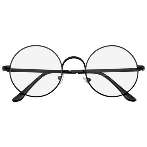 Round Glasses Retro Vintage Classic Round Metal Clear Lens Glasses W
