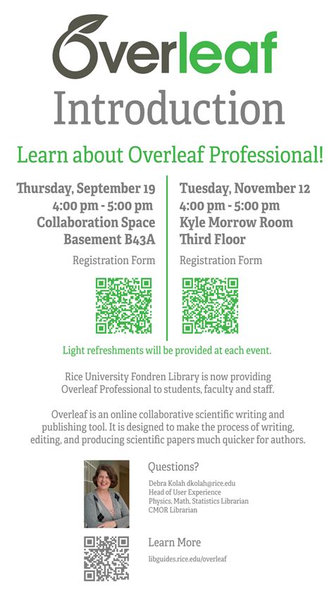 Overleaf Professional Introduction Fondren Library