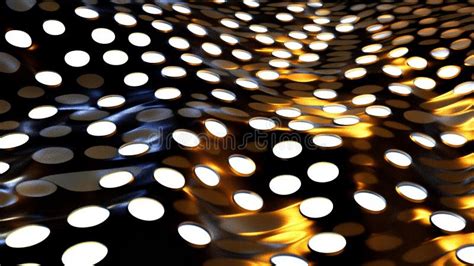 This Abstract Digital Landscape Is Distinguished By Its Glowing Orange Particles And Lines Stock