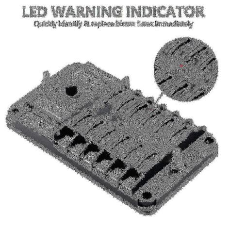 Way V Fuse Box Volt Blade Fuse Block Holder Circuit W Negative Bus Waterproof Fuse