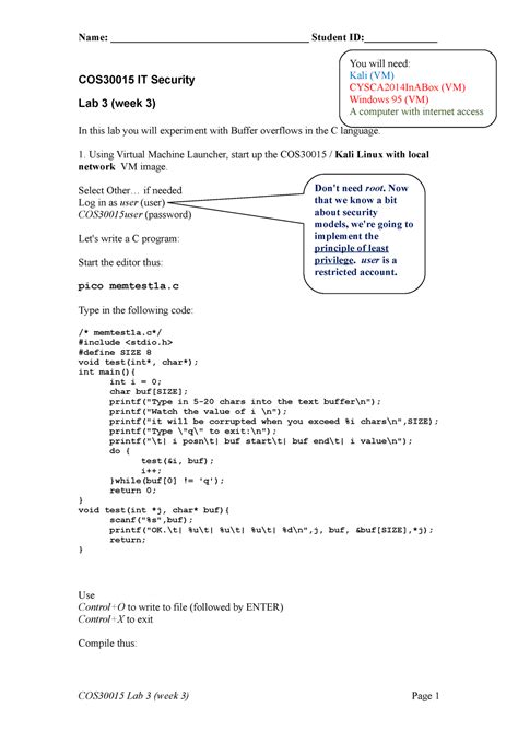 Cos30015 Lab 3 Week3 Tutorial Work Cos30015 It Security Lab 3 Week 3 In This Lab You Will