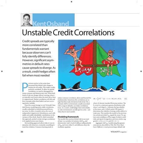 Unstable Credit Correlations Wilmott