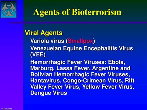 Ppt Identification Of Bioterrorism Agents Powerpoint Presentation Id 378618