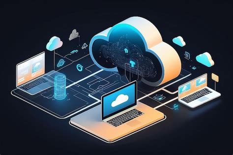 Cloud Computing Data Transfer Future Infrastructure Security Premium Ai Generated Image