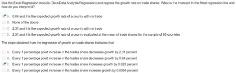Solved Consider The Regression Output In Part Let G Be Chegg