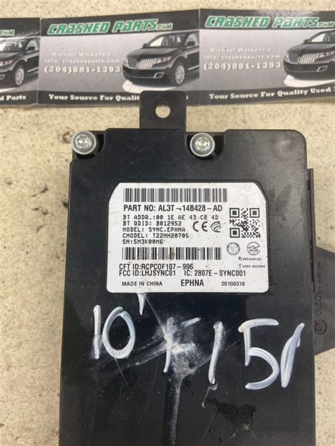Ford Communication Sync Module Part Al3t 14b428 Ad
