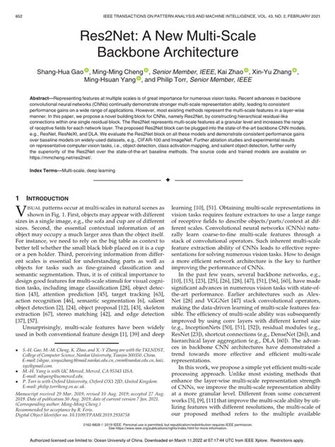 Res2net A New Multi Scale Backbone Architecture Pdf Image