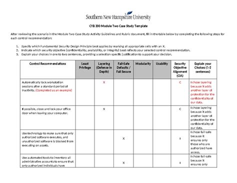 CYB 200 2 1 Jaime Rowland CYB 200 Module Two Case Study Template