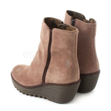 Botas Fly London Yopa Oil Suede Taupe Expresso P501461003