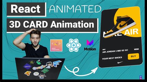 Create Lovely React 3d Animated Card Beginner Reactjs Animation With