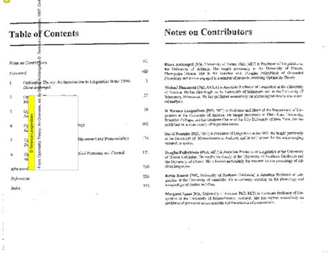Pdf Optimality Theory An Overview