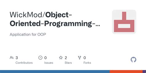 github wickmod object oriented programming application application
