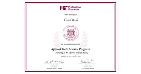 Applied Data Science Program Leveraging Ai For Effective Decision Making Kunal Dash
