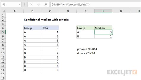 Conditional Median With Criteria Excel Formula Exceljet