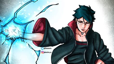 Timeskip Sarada Colored Version By Tendouyu R Boruto