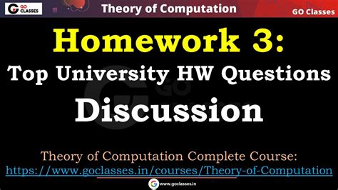 Theory Of Computation Homework 3 Solutions Part 2 Top Universities