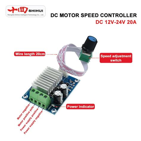Pwm Dc Motor Speed Controller 20a Dc 12v ~ 24v Mot Grandado