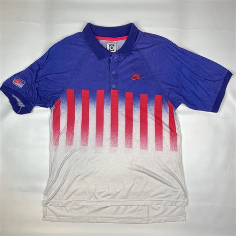 Nike Vtg Nike Challenge Court Air Tech Polo Andre Agassi Hot Lava Grailed