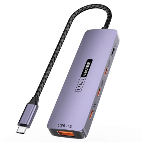 Usb C Hub Usb концентратор Usb 3 2 10gbps Док станция Pd 100w Type C адаптер Usb ХАБ