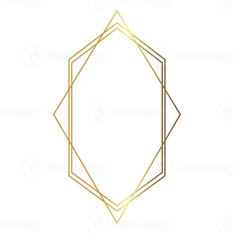 Gold Polygonal Geometric Frame 18872490 PNG