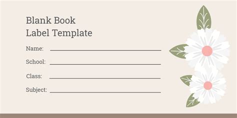 Free Editable Notebook Label Template To Edit Online