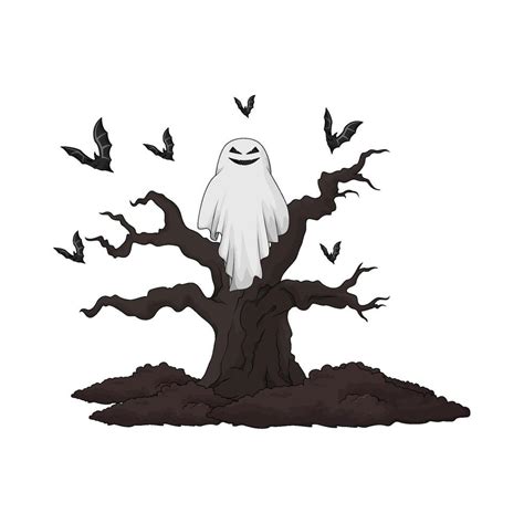 Ghostly Tree Vector Art Icons And Graphics For Free Download